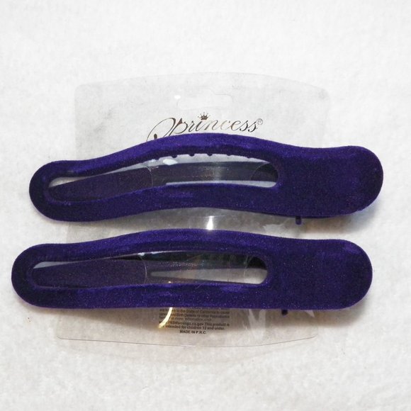 Princess Accessories | Accessories | 2pc Purple Velvet Salon Hair Claw ...